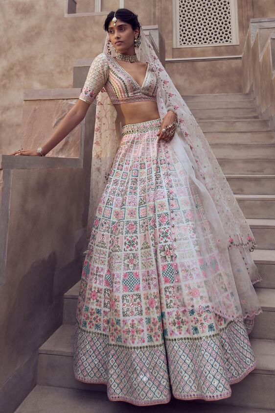 Kripali Lehenga Cream | The Grand Trunk